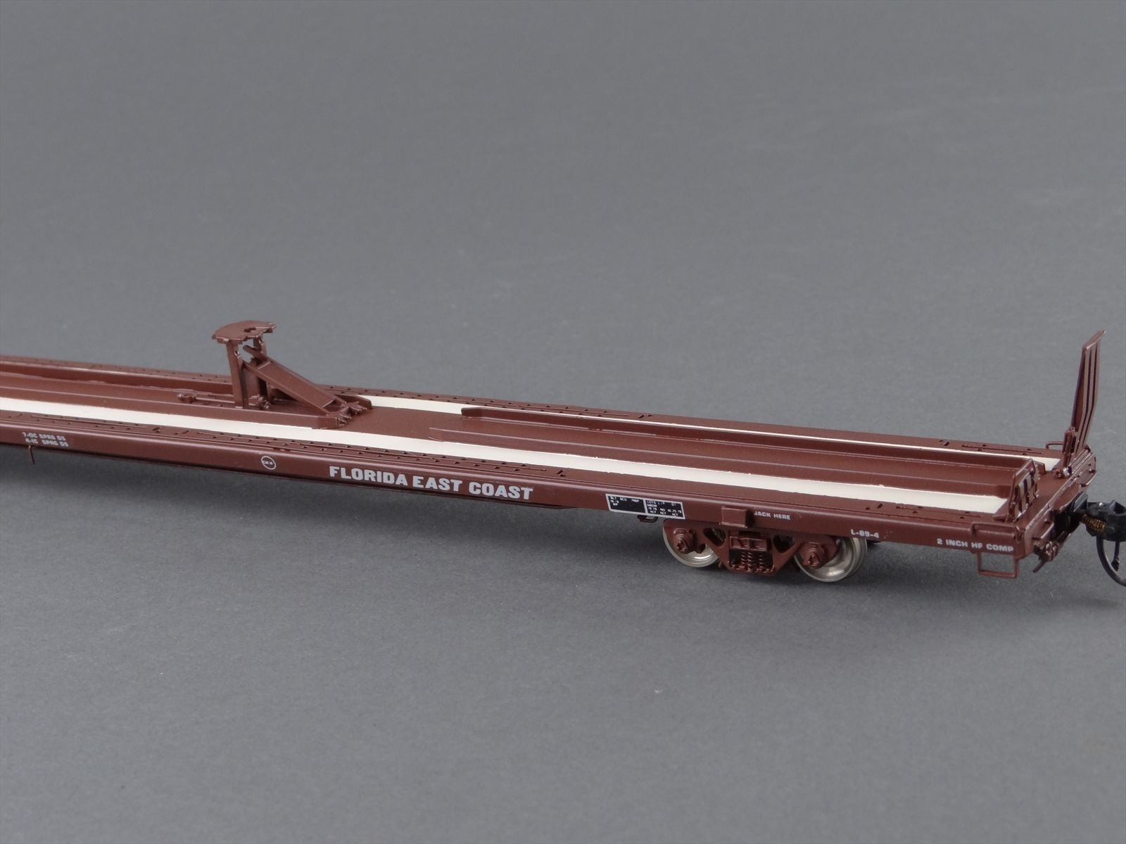 HO Brass Model Train - OMI 3025.2 FEC 89' TOFC Trailer Train Flat Car ...