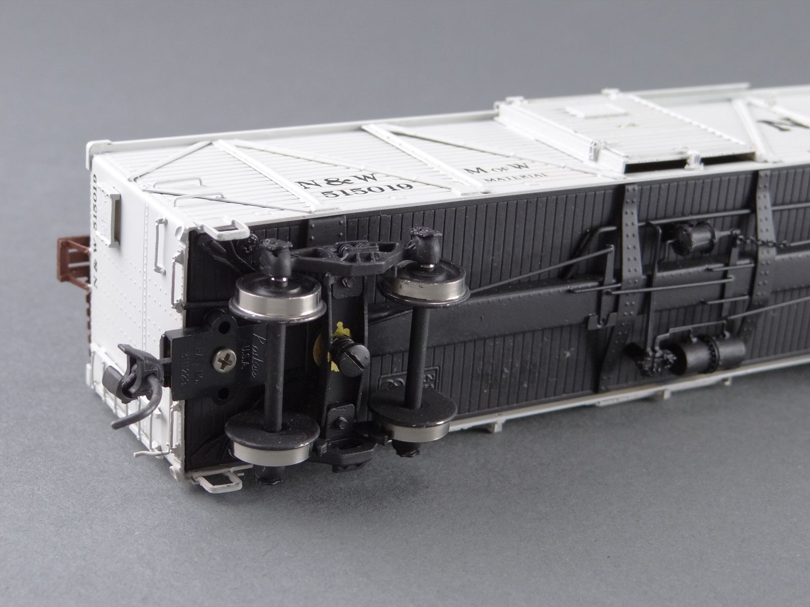 HO Brass Model Train - OMI Overland N&W / MofW 40' Boxcar #515019 - Custom