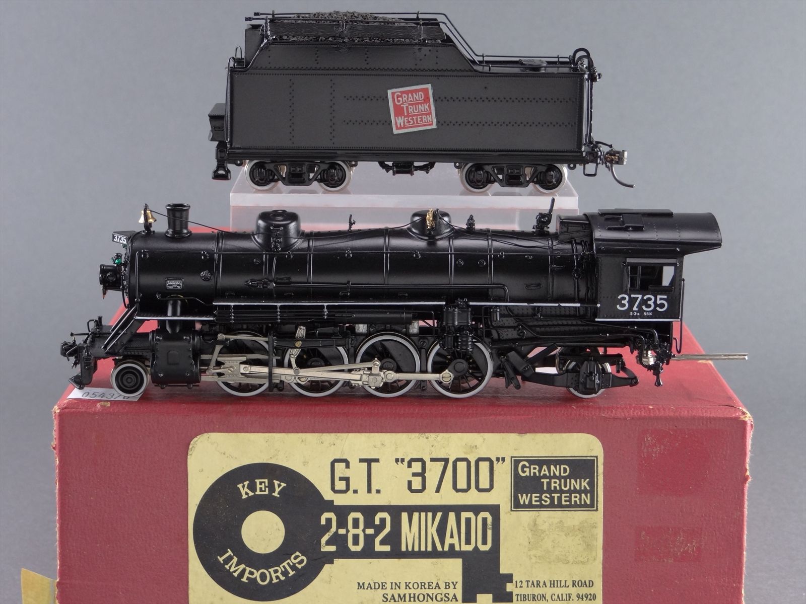 HO Brass Model Train - KEY GTW Grand Trunk Western 2-8-2 #3735 - Custom