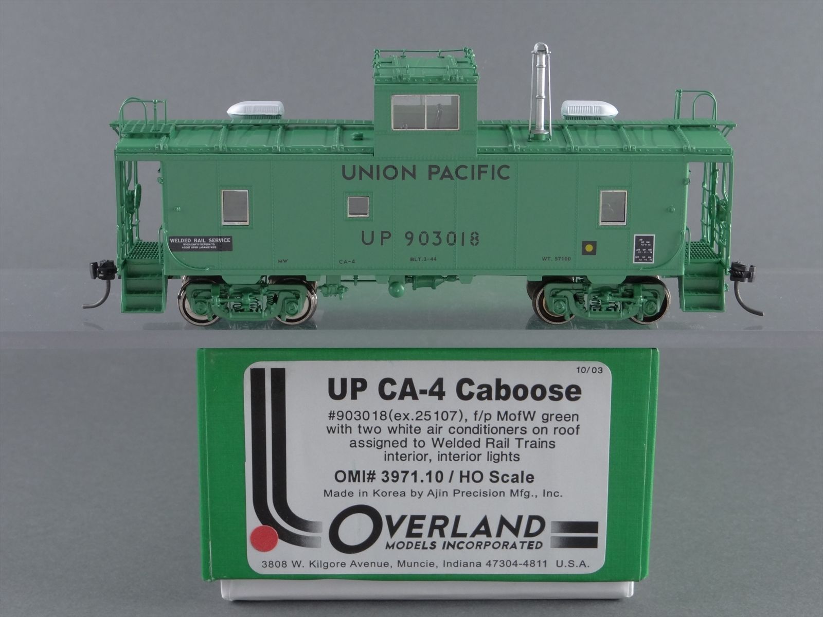 HO Brass Model Train - OMI 3971.10 UP Union Pacific MOW CA-4 Caboose ...
