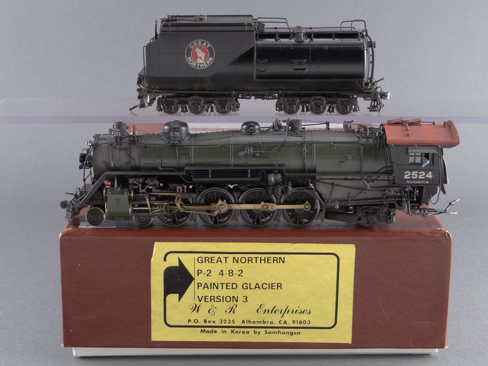 HO Brass Model Train - W&R GN Great Northern 4-8-2 P-2 #2524 Version 3 ...