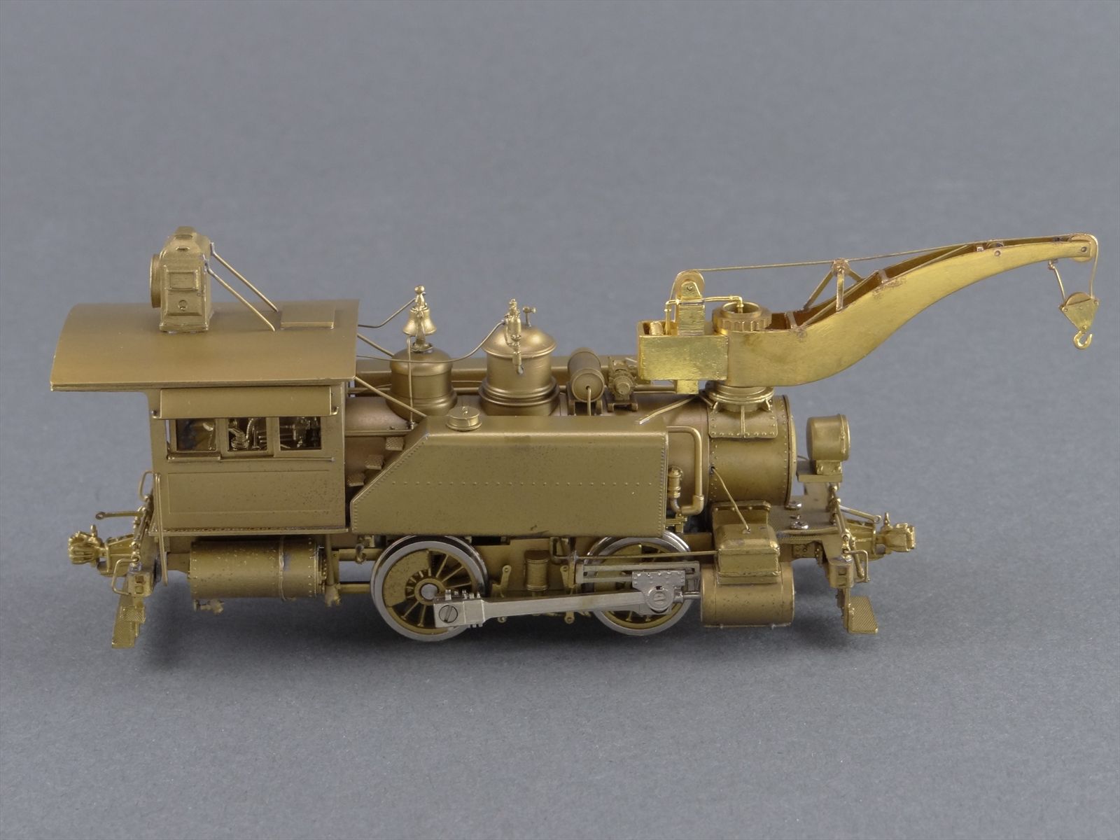 HO Brass Model Train - Key AT&SF Shop Switcher with Crane 0-4-0 #2298