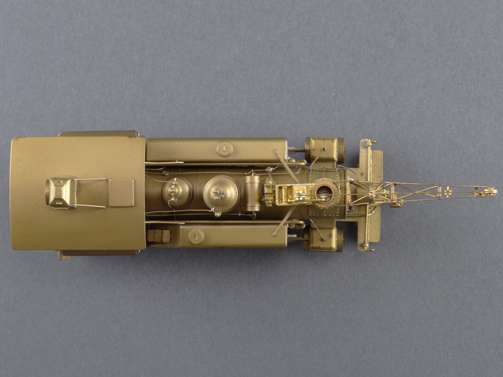 HO Brass Model Train - Key AT&SF Shop Switcher with Crane 0-4-0 #2298