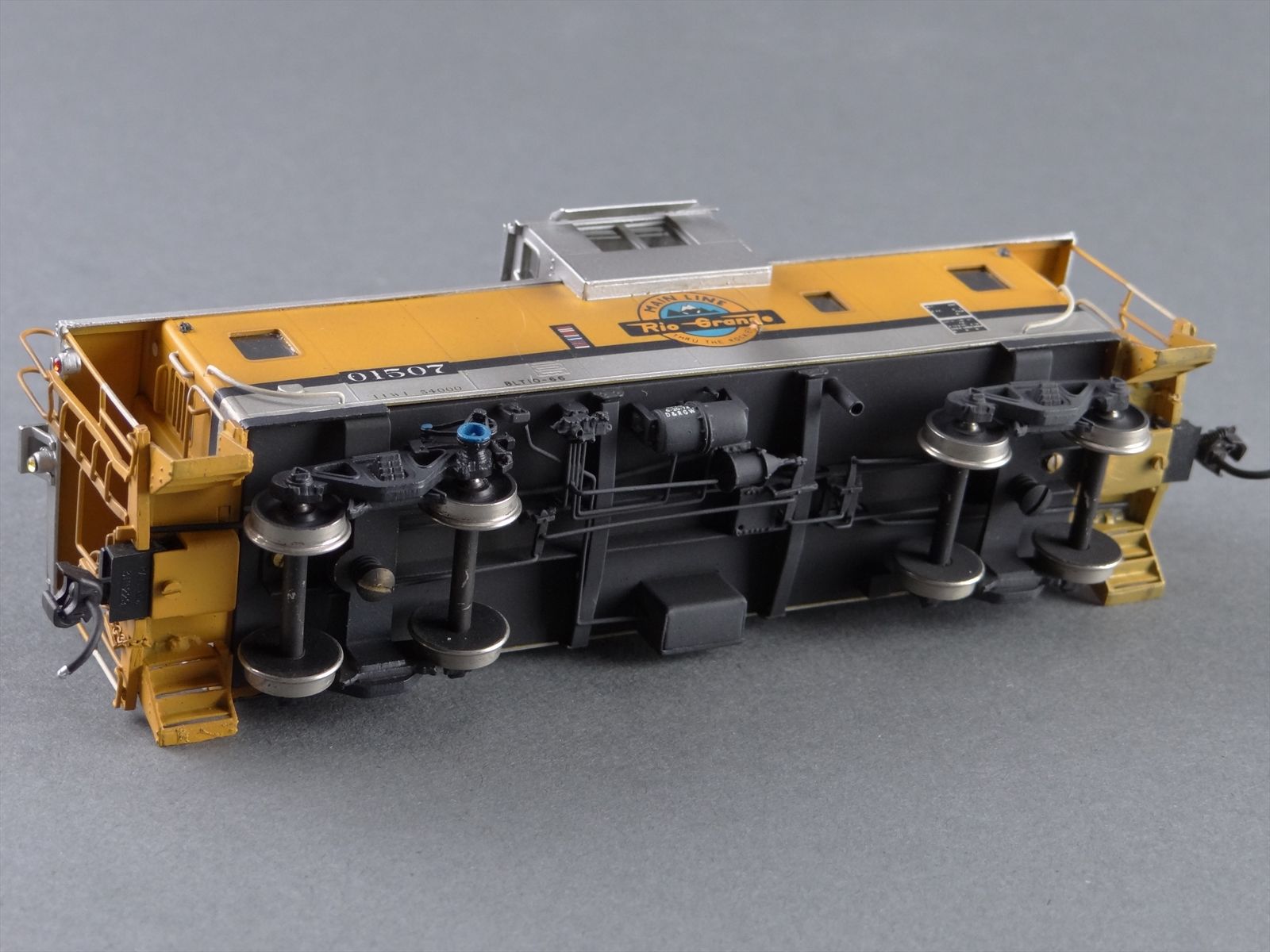 HO Brass Model Train - OMI 1154.1 D&RGW Wide Vision Caboose #01507 - Custom / Weathered