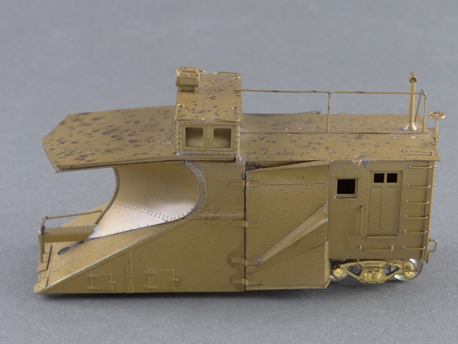 HO Brass Model Train - Custom Brass - All Steel Snow Plow - Cat RS-637
