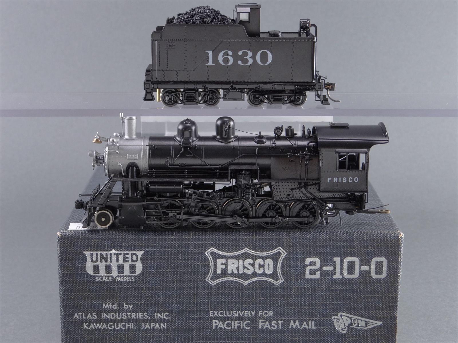 HO Brass Model Train - PFM United SLSF Frisco 2-10-0 #1630 - 1977 Late ...