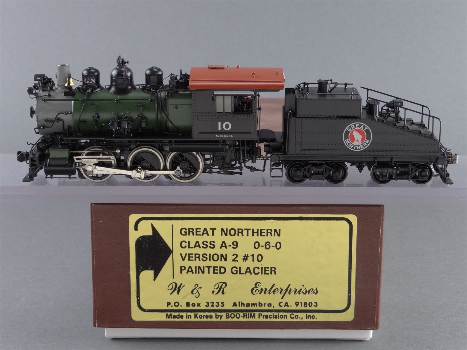 HO Brass Model Train - W&R GN Great Northern A-9, 0-6-0 #10 Version 2 ...