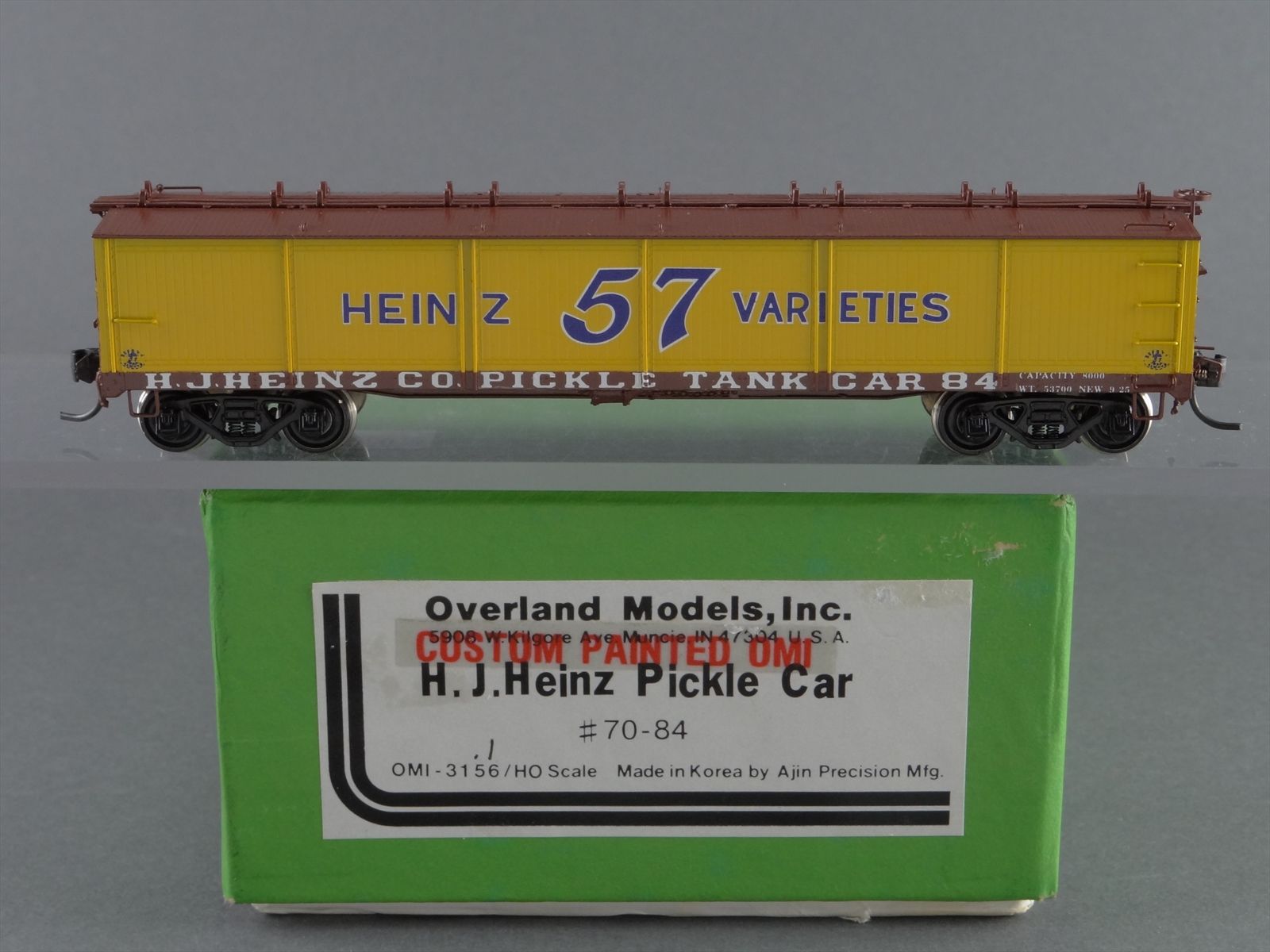 HO Brass Model Train - OMI 3156.1 Overland HJ Heinz Pickle Car #84 CUSTOM