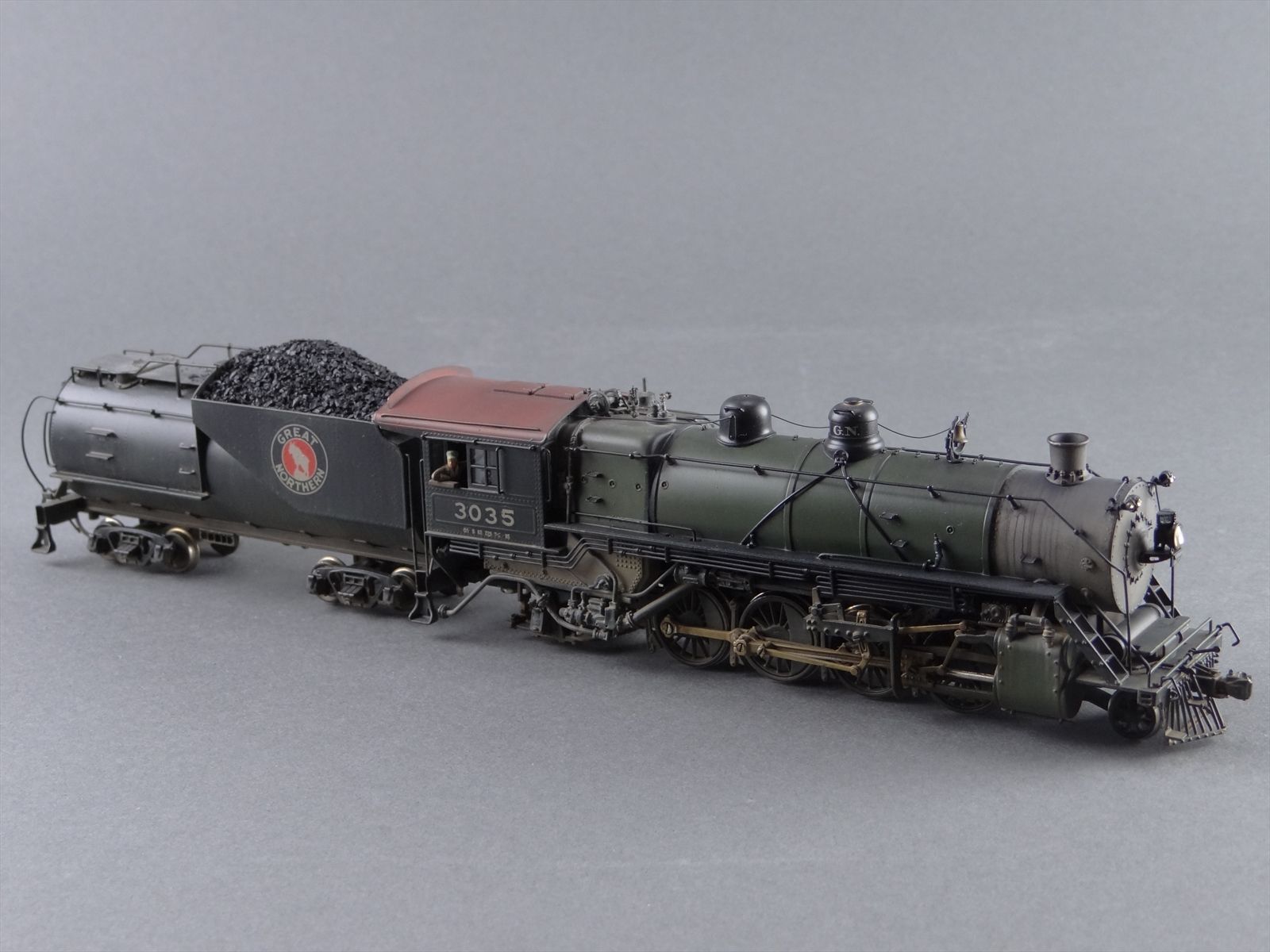 HO Brass Model Train - PFM SKI GN Great Northern O-1 2-8-2 3000 Series w/ Vandy Tender - #3035 ...