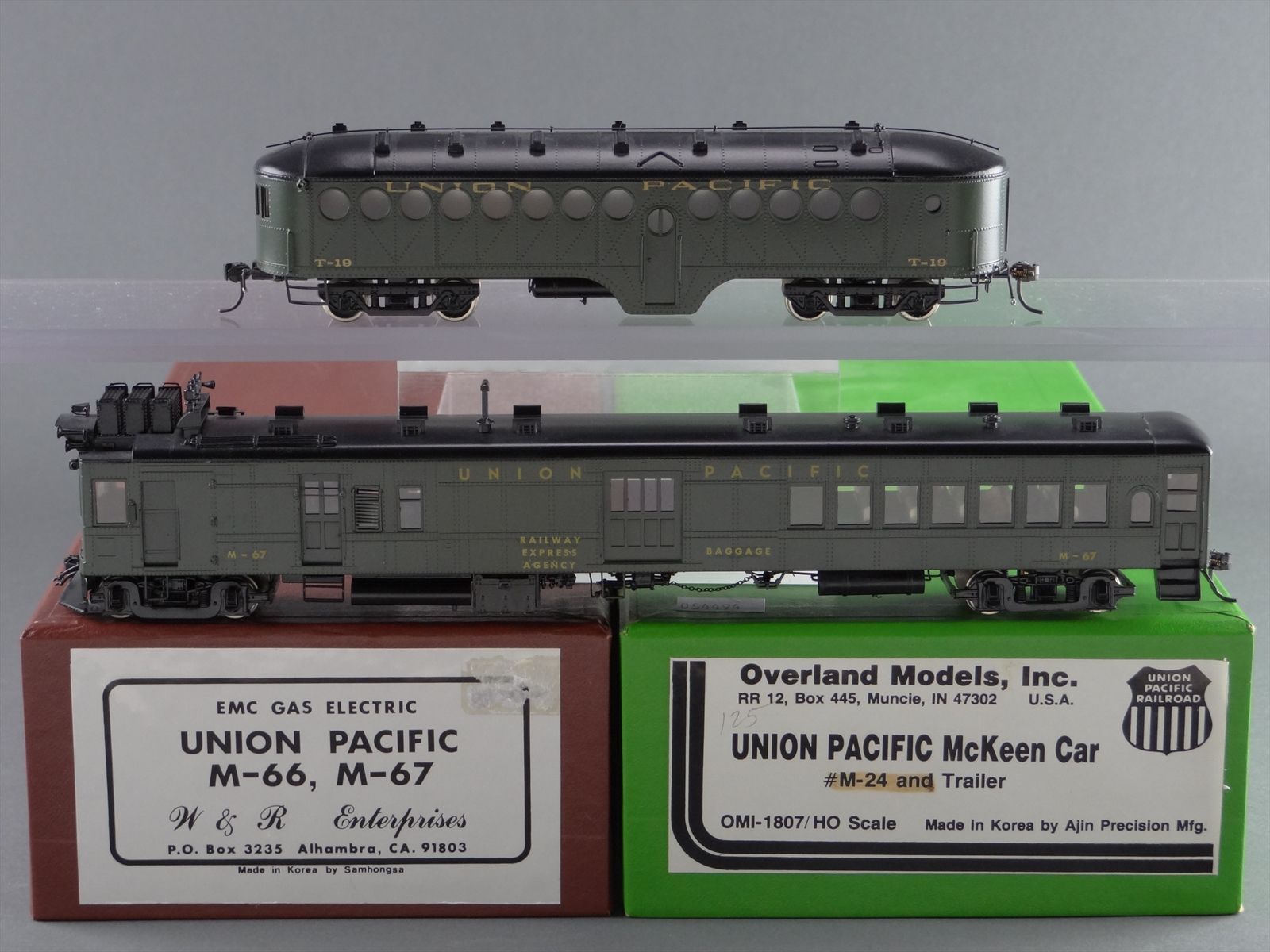 HO Brass Model Train - W&R UP Union Pacific M-66 M-67 EMC Gas Electric ...
