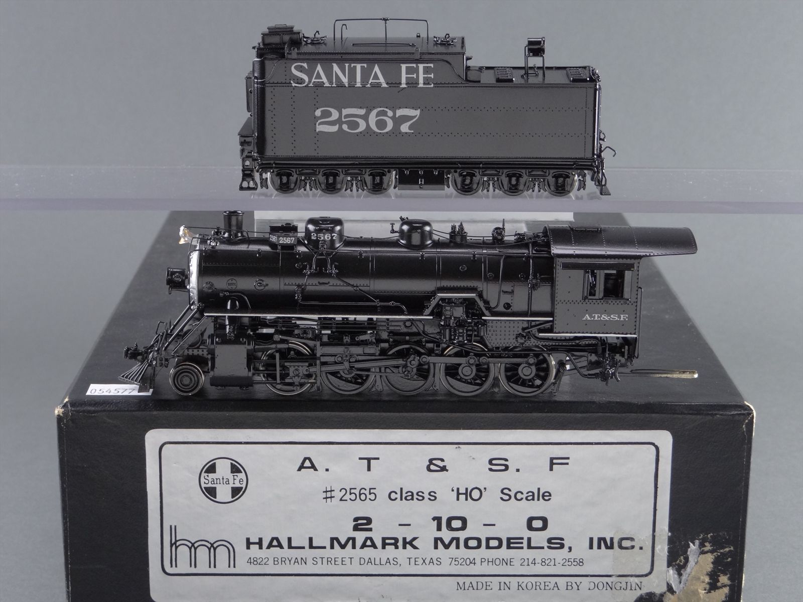 HO Brass Model Train - Hallmark Models ATSF Santa Fe 2-10-0 #2567 - Custom