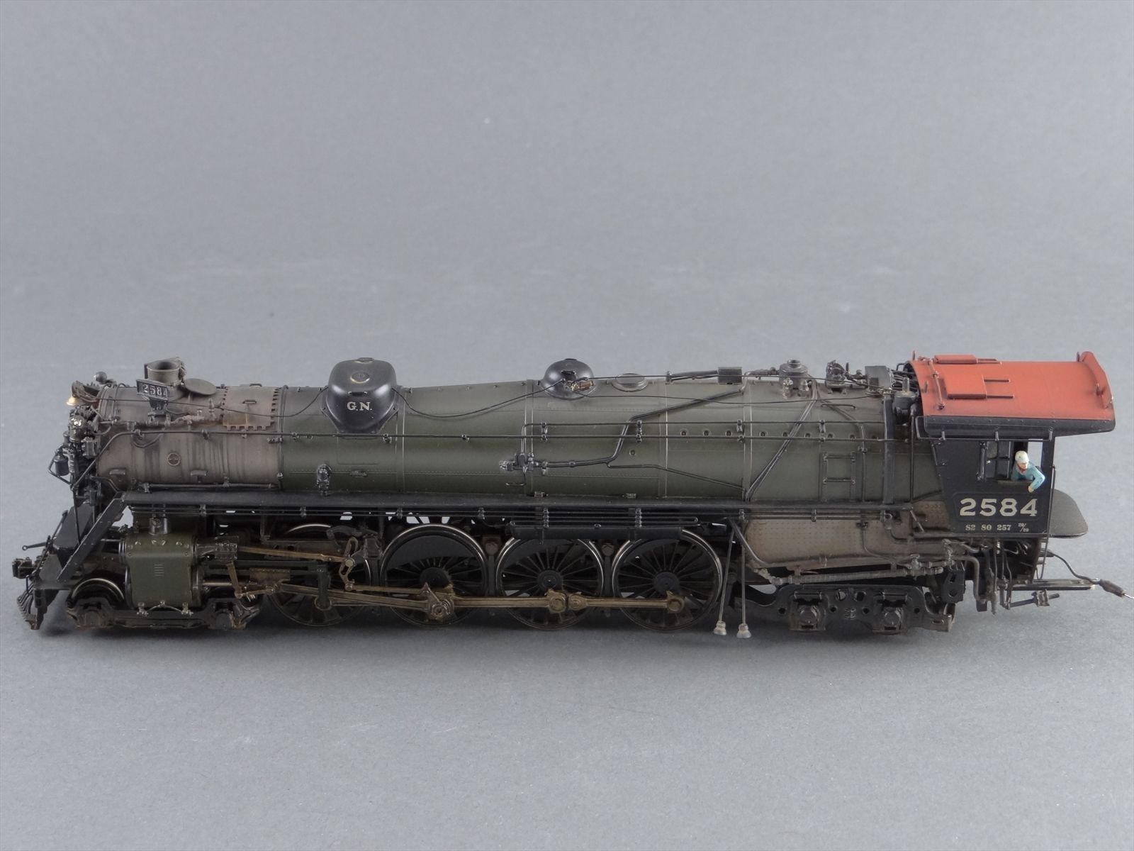 HO Brass Model Train - CIL 2203.1 GN 4-8-4 S-2 #2584 Open Cab - Glacier ...