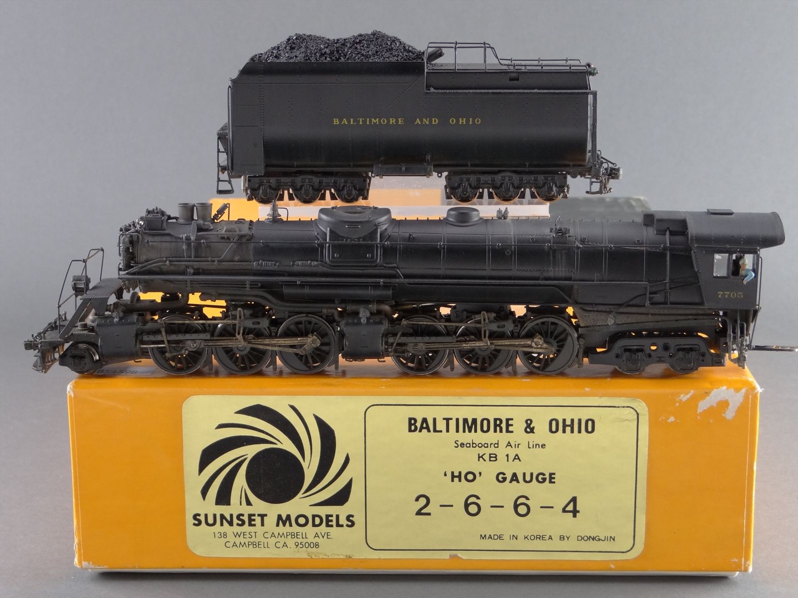 HO Brass Model Train - Sunset B&O 2-6-6-4 KB1 Articulated #7705 ...