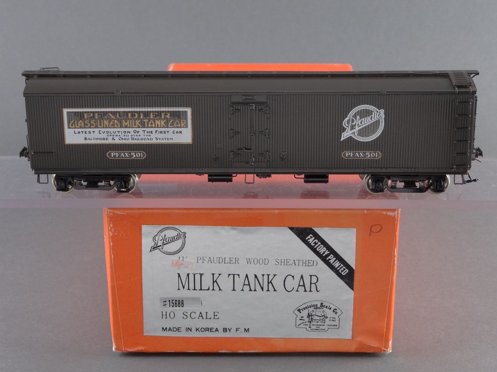 HO Brass Model Train - PSC 15688 50' Pfaudler Milk Tank Car #501