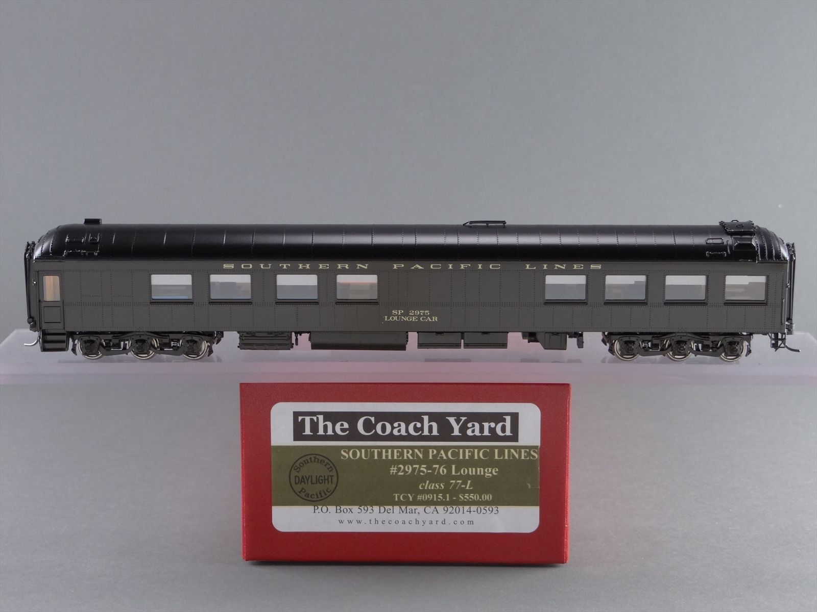 HO Brass Model Train - TCY 0915.1 Coach Yard SP Daylight Olive Lounge ...