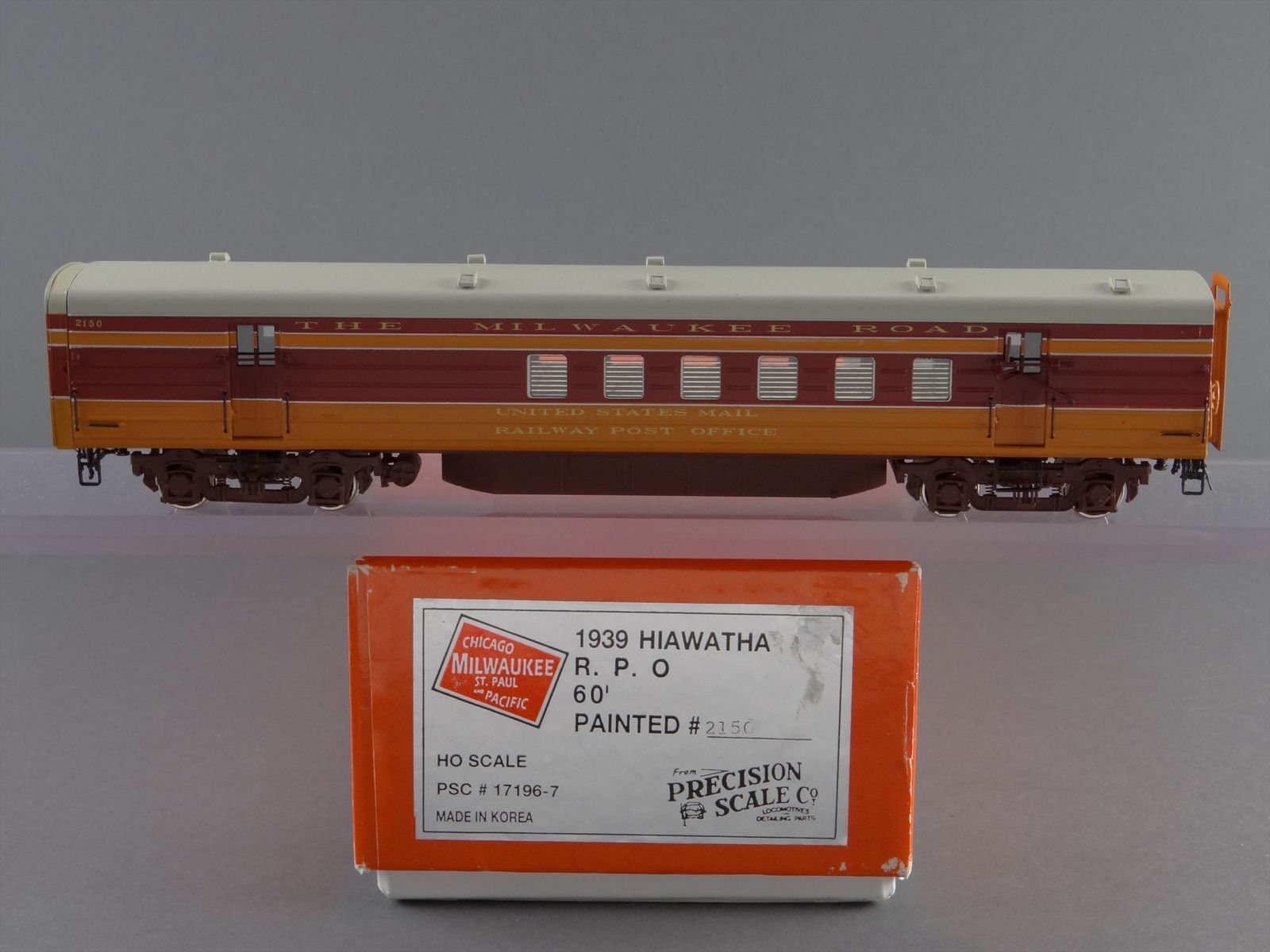 HO Brass Model Train - PSC 17196-7 Milwaukee 1939 Hiawatha 60' RPO Rail ...