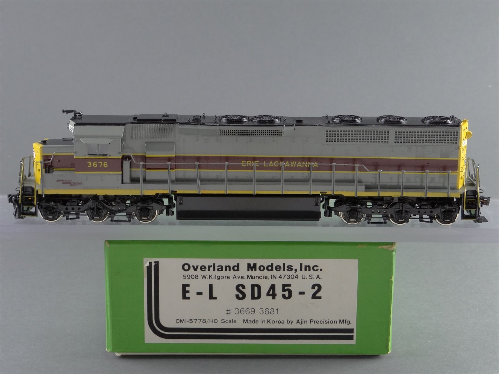 HO Brass Model Train - OMI #5778 Overland EL Erie-Lackawanna SD45-2 #3676 - CUSTOM