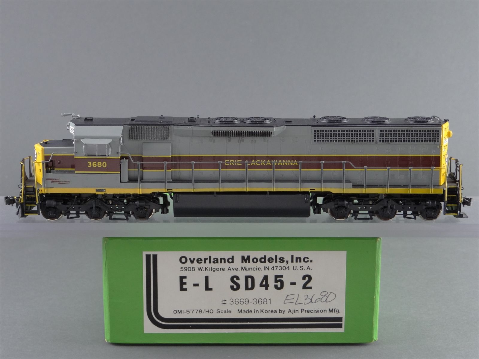 HO Brass Model Train - OMI #5778 Overland EL Erie-Lackawanna SD45-2 #3680 - CUSTOM