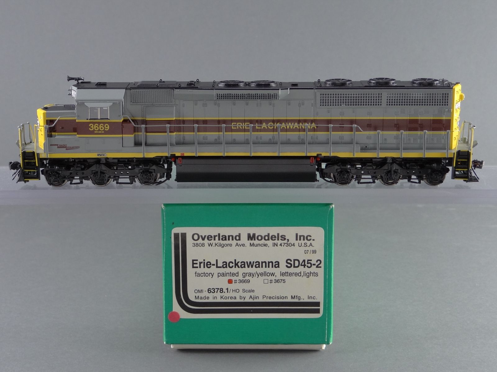 HO Brass Model Train - OMI #6378.1 Overland EL Erie-Lackawanna SD45-2 #3669