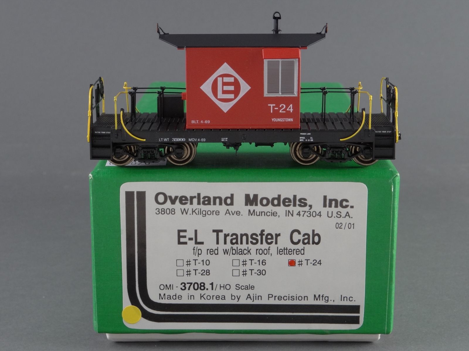 HO Brass Model Train - OMI 3708.1 Overland EL Erie Lackawanna Transfer Caboose #T-24