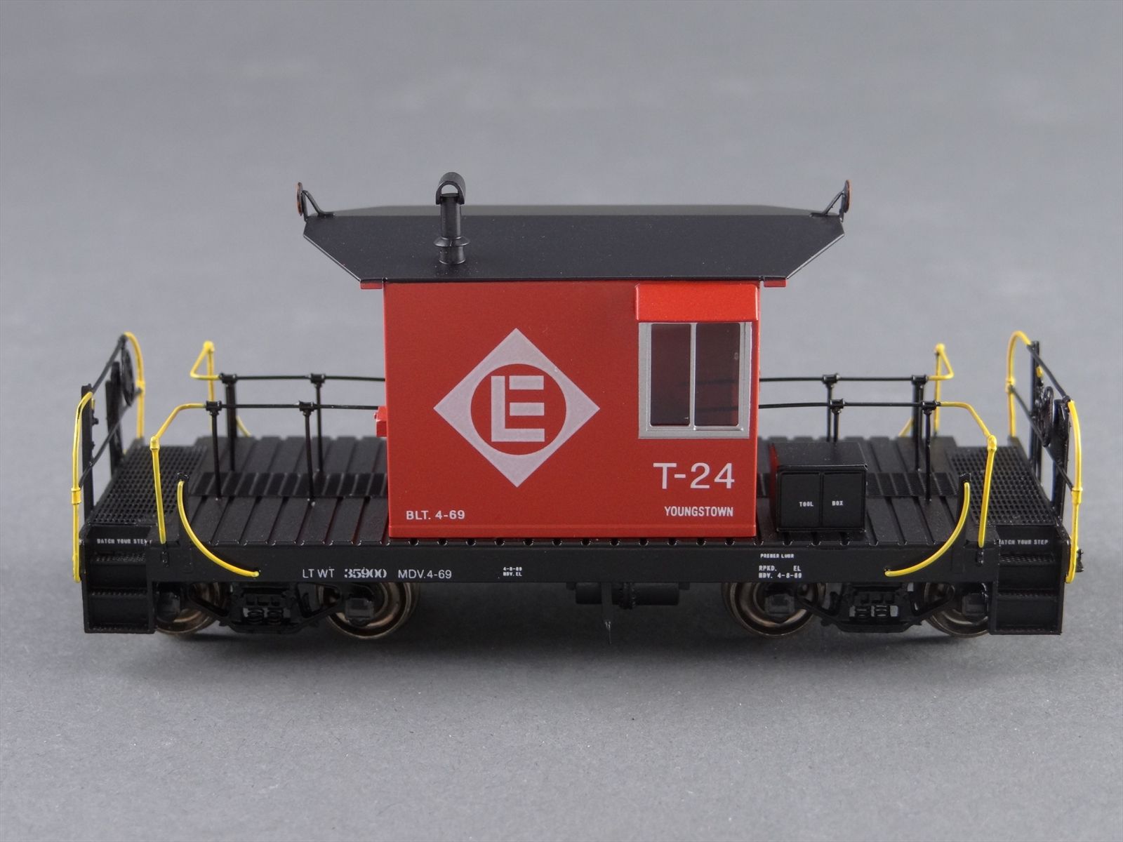 HO Brass Model Train - OMI 3708.1 Overland EL Erie Lackawanna Transfer Caboose #T-24