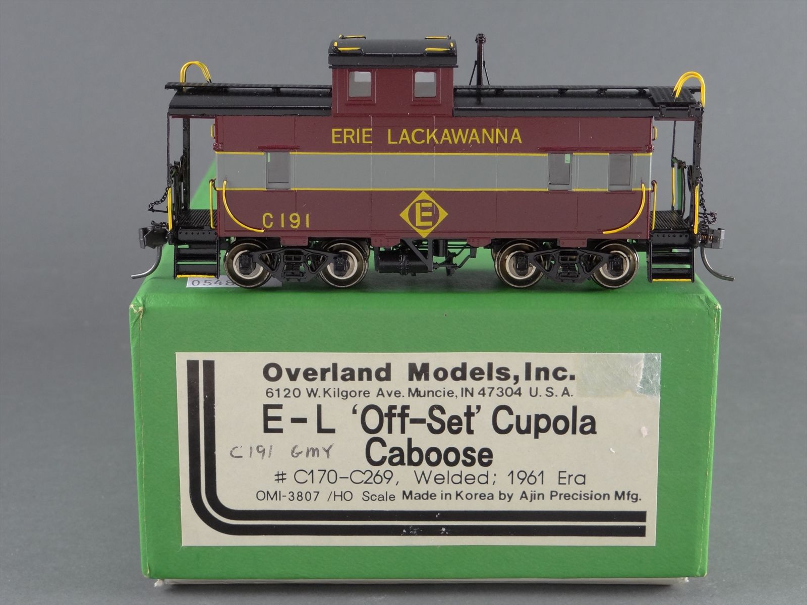 HO Brass Model Train - Overland 3807 EL Erie Lackawanna Welded Caboose ...