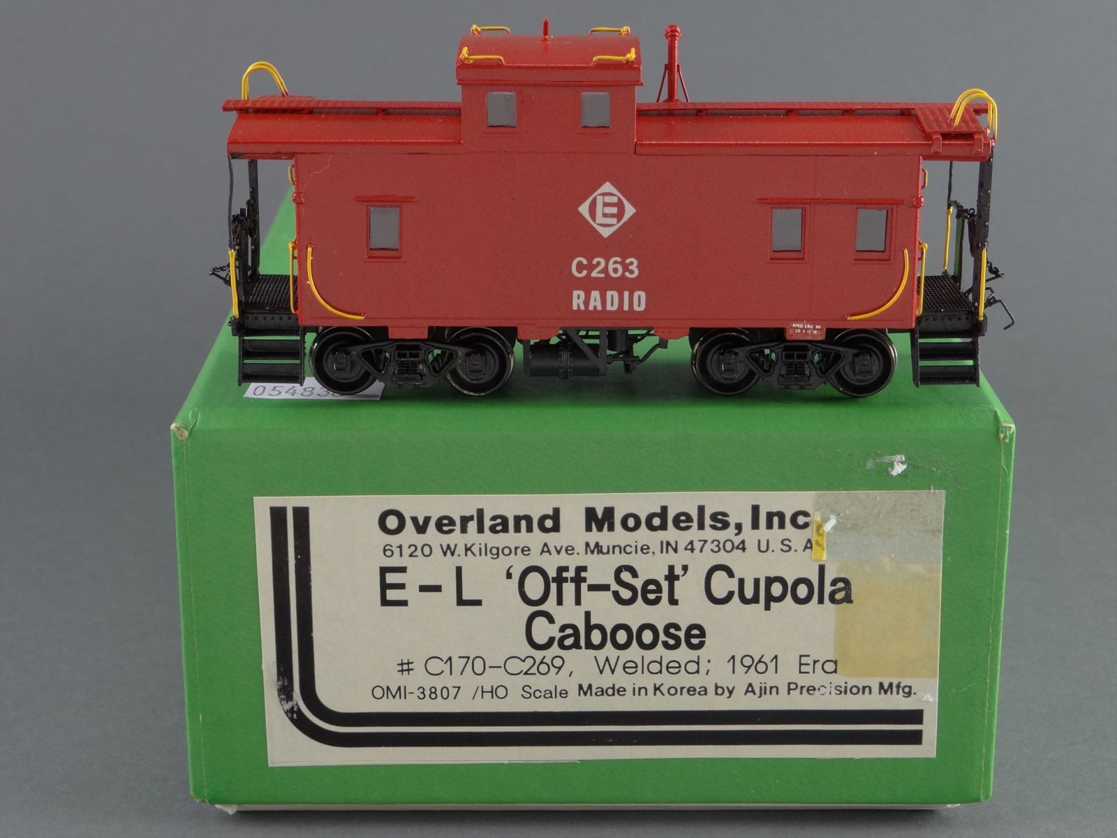 HO Brass Model Train - Overland 3807 EL Erie Lackawanna Welded Caboose ...