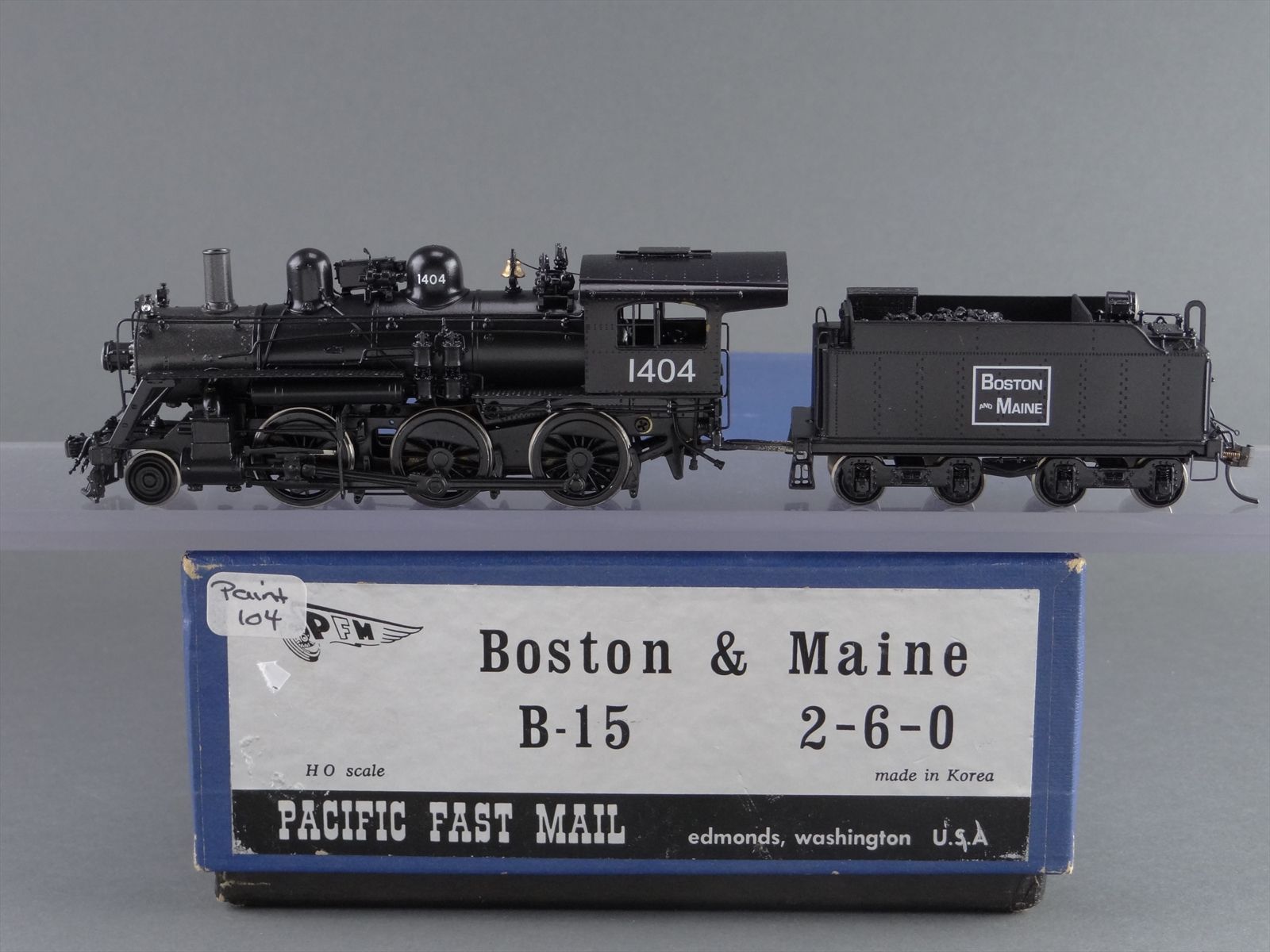 HO Brass Model Train - PFM B&M Boston & Maine B-15 Mogul 2-6-0 #1404 ...