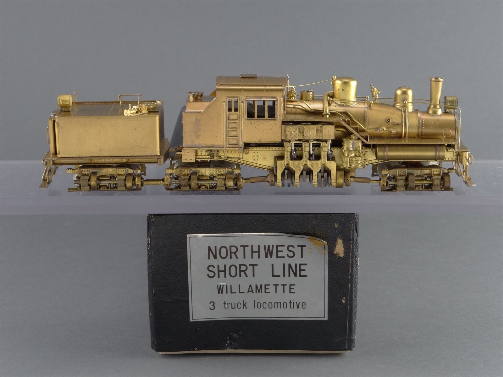 HO Brass Model Train - NWSL Willamette 3-Truck Geared Logging Shay