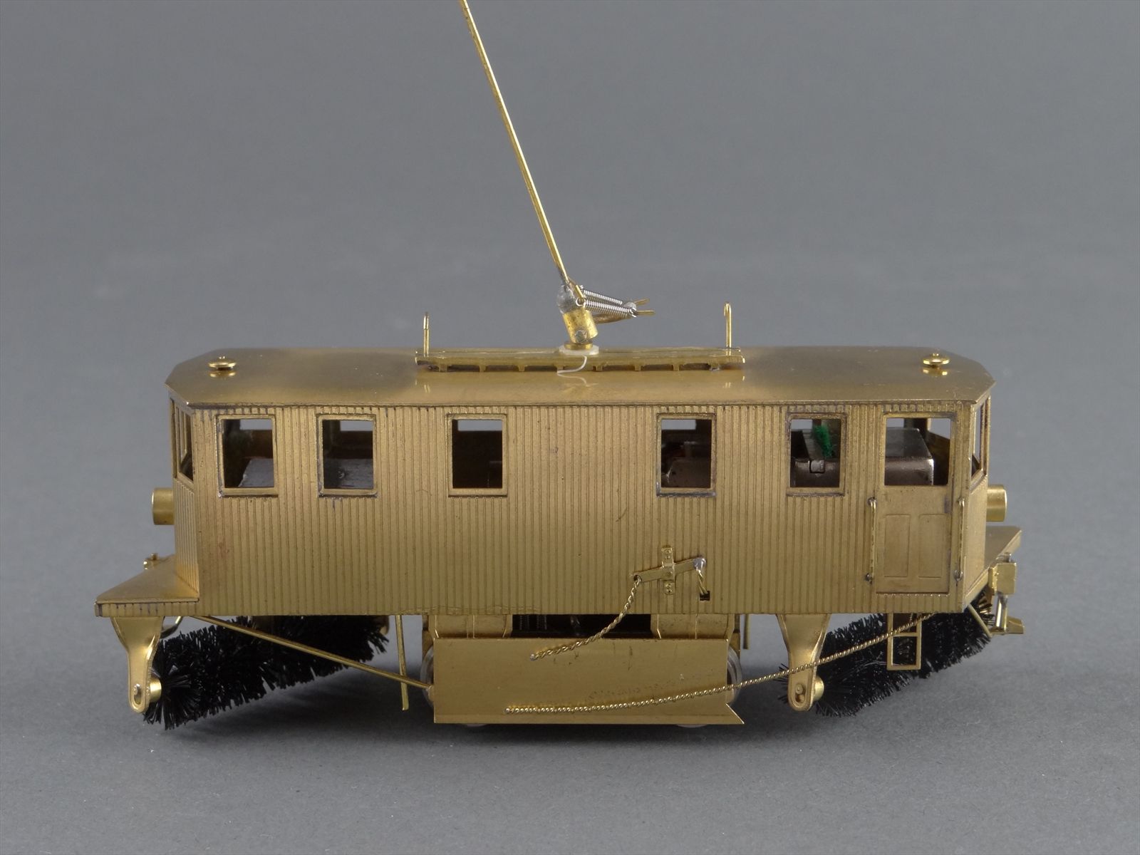 HO Brass Model Train - Fairfiled Models Snow Sweeper Trolley