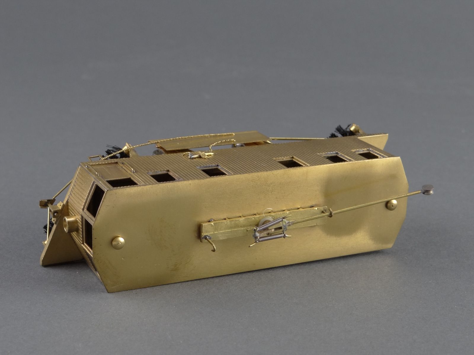 HO Brass Model Train - Fairfiled Models Snow Sweeper Trolley