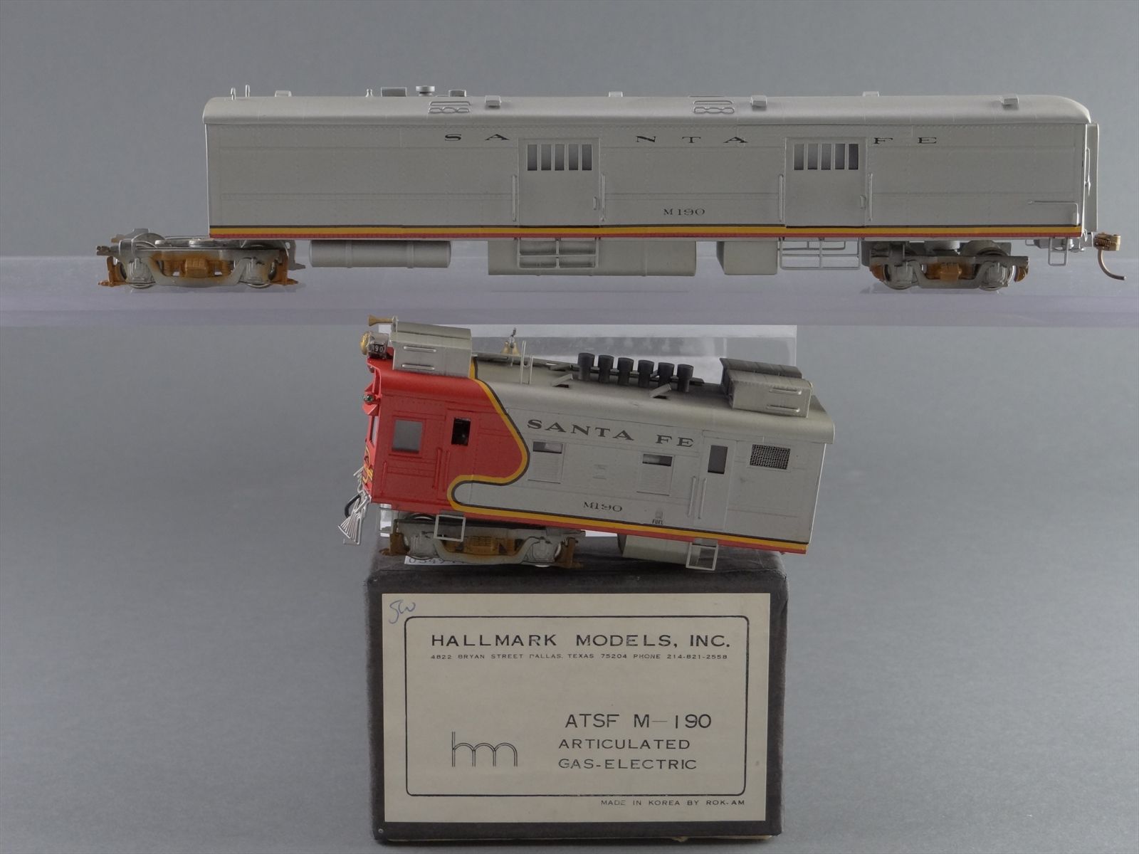 HO Brass Model Train Hallmark ATSF Santa Fe M-190 Articulated Gas ...