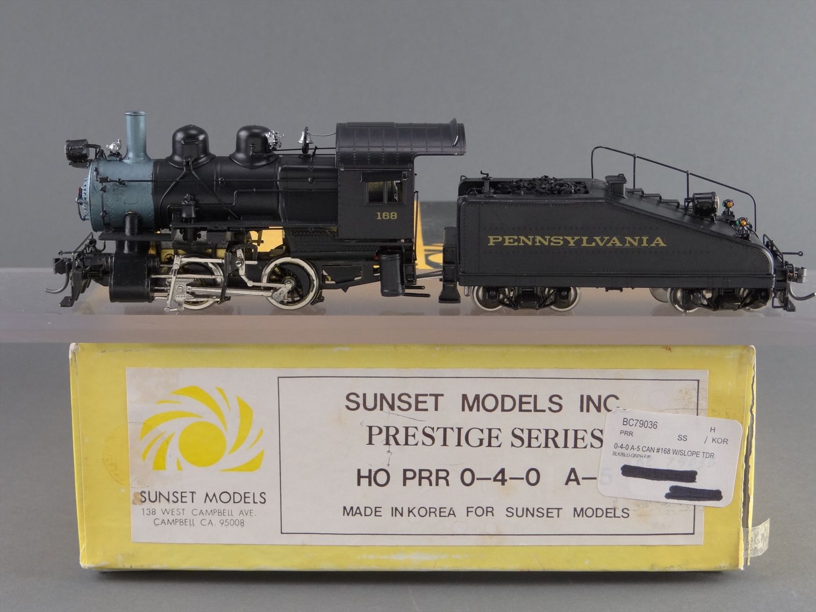HO Brass Model Train - Sunset Models PRR Pennsylvania 0-4-0 A-5 #168 ...