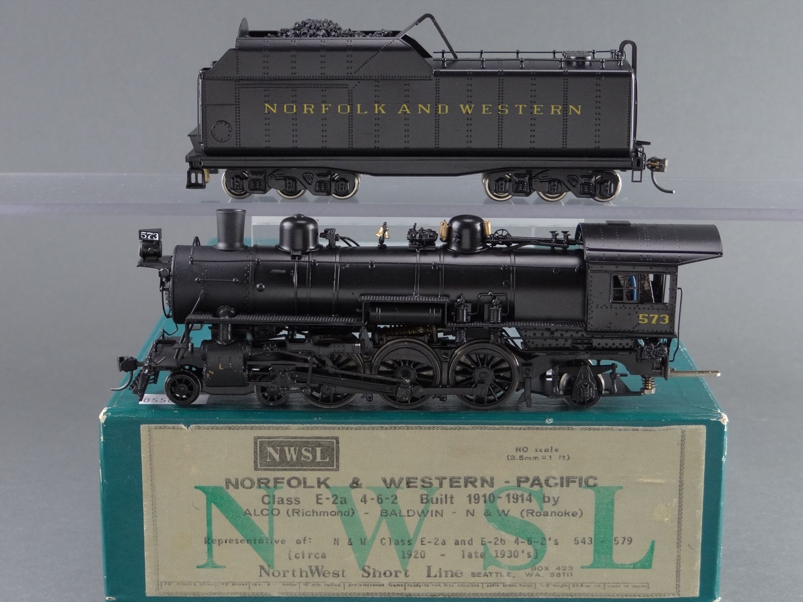 HO Brass Model Train - NWSL N&W Norfolk & Western 4-6-2 Class E-2a #573 ...