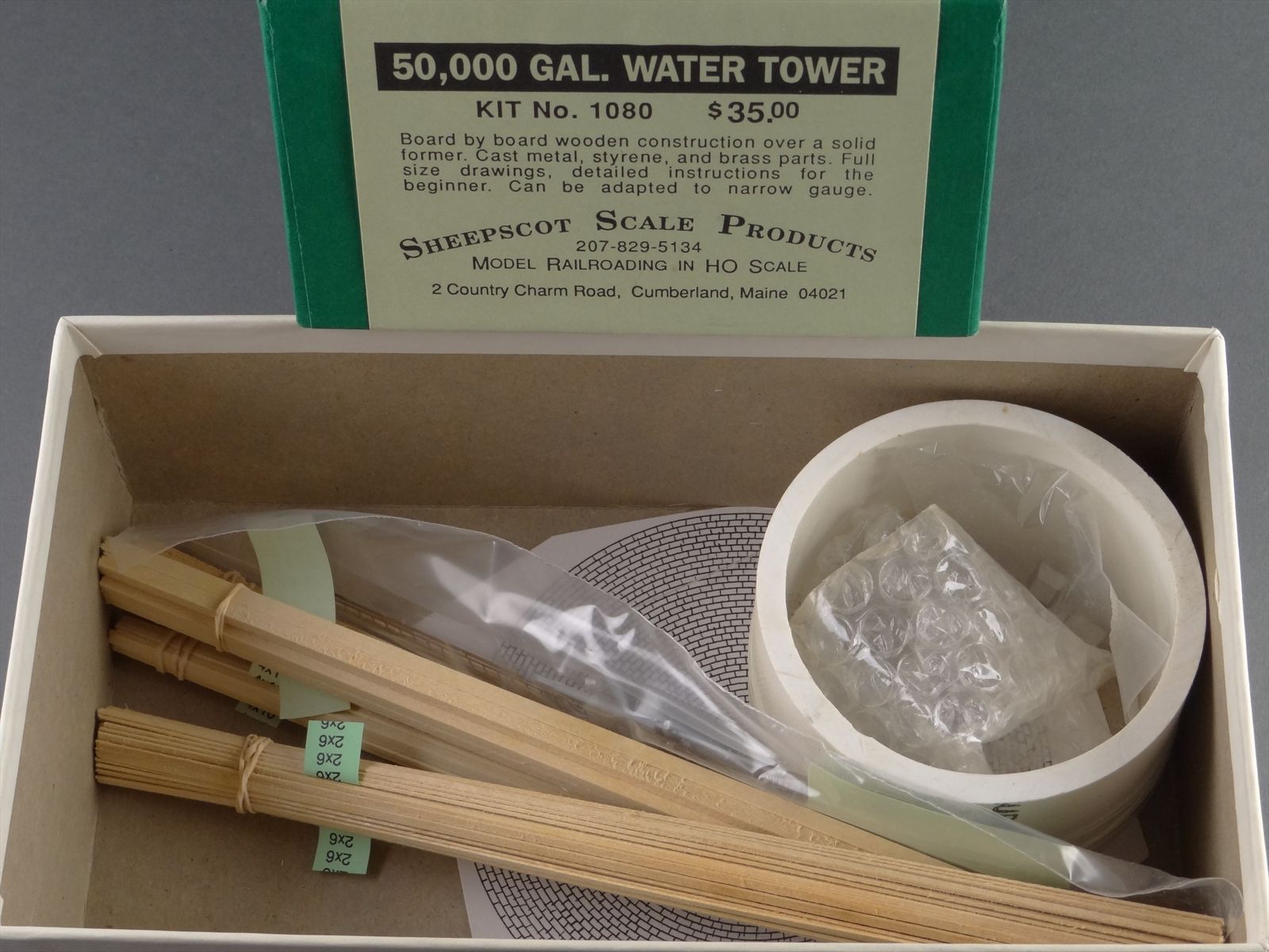 HO/HOn3 Sheepscot Craftsman Kit #1080 - 50,000 Gallon Water Tower Kit