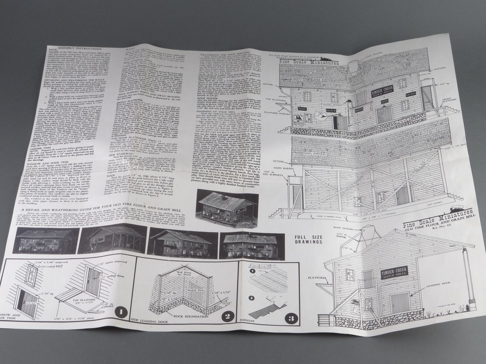 HO Scale FSM Fine Scale Miniatures Craftsman Kit #40 - Flour & Grain Mill