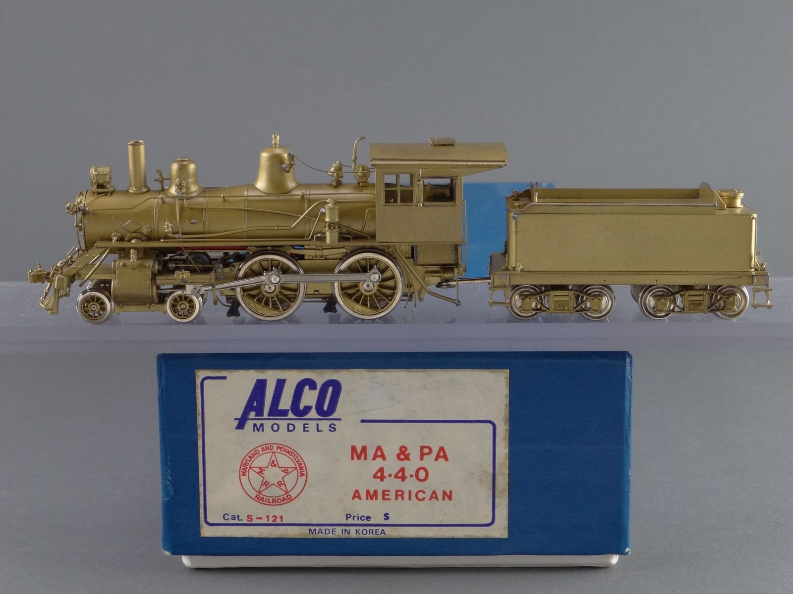 HO Brass Model Train - Alco S-121 MA&PA Maryland & Pennsylvania 4-4-0 ...