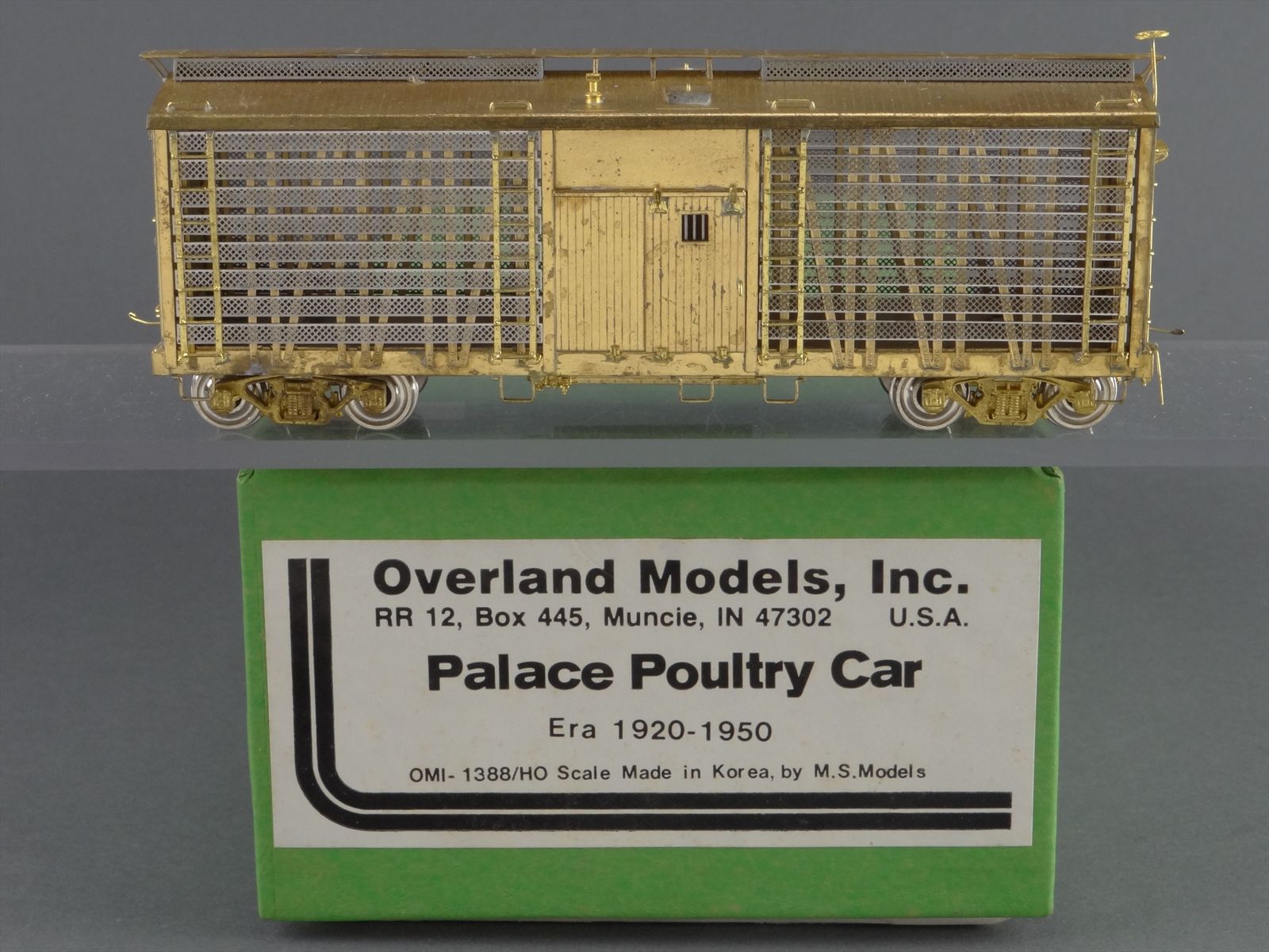 HO Brass Model Train - OMI 1388 Palace Poultry Car 1920-1950 Era