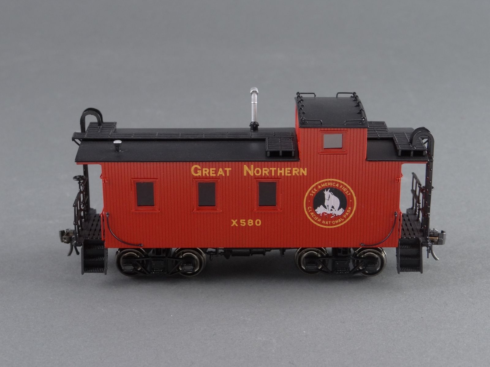 HO Brass Model Train - CIL 2229.1 GN Great Northern 25' Wood Caboose #X580 - Early Version