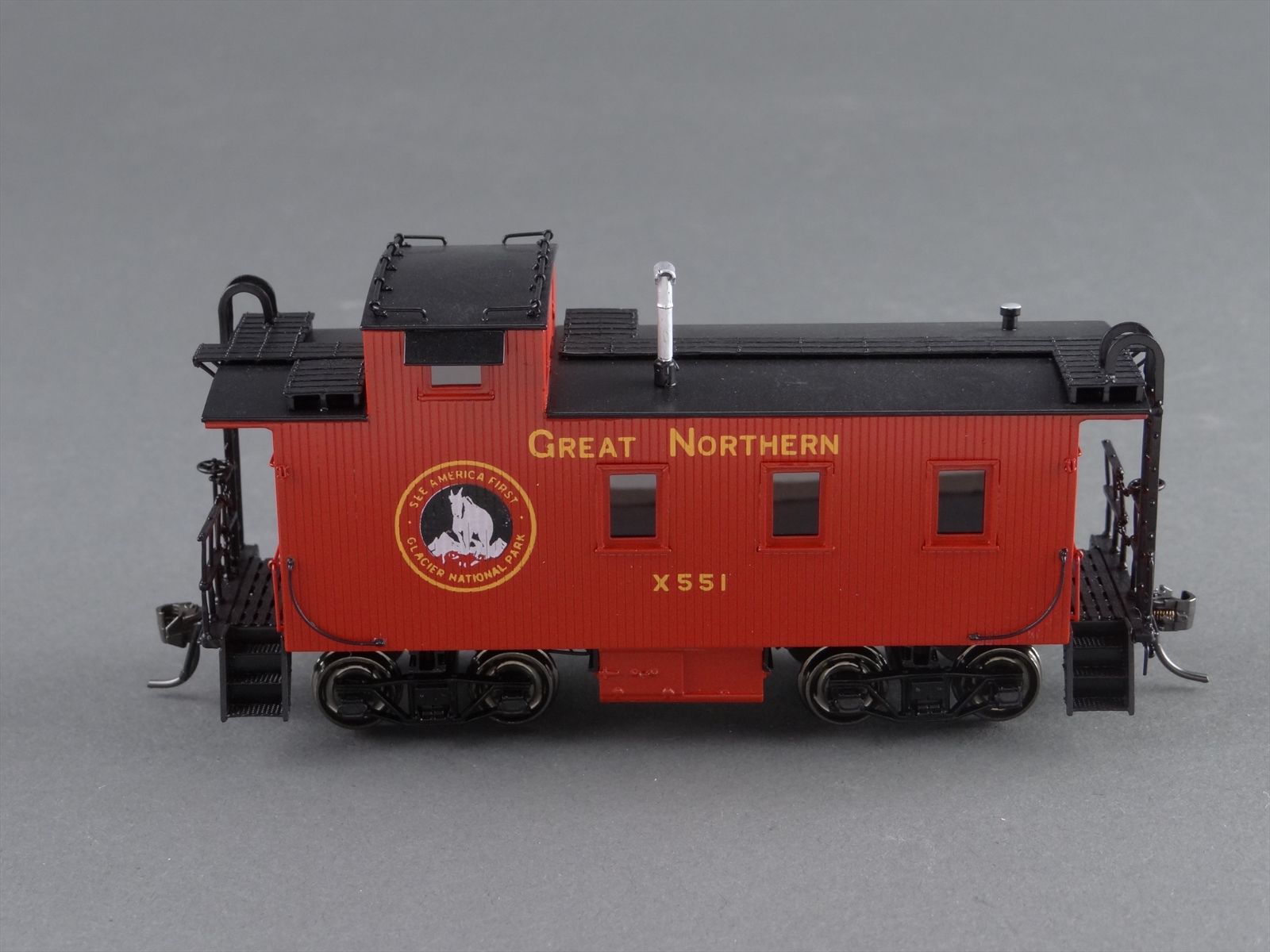 HO Brass Model Train - CIL 2230.1 GN Great Northern 25' Wood Caboose # ...