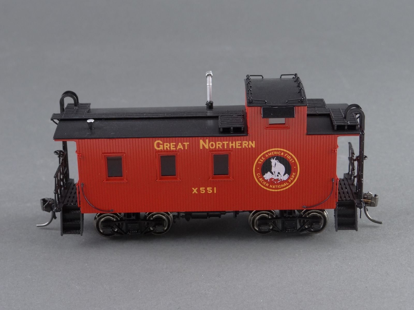 HO Brass Model Train - CIL 2230.1 GN Great Northern 25' Wood Caboose # ...
