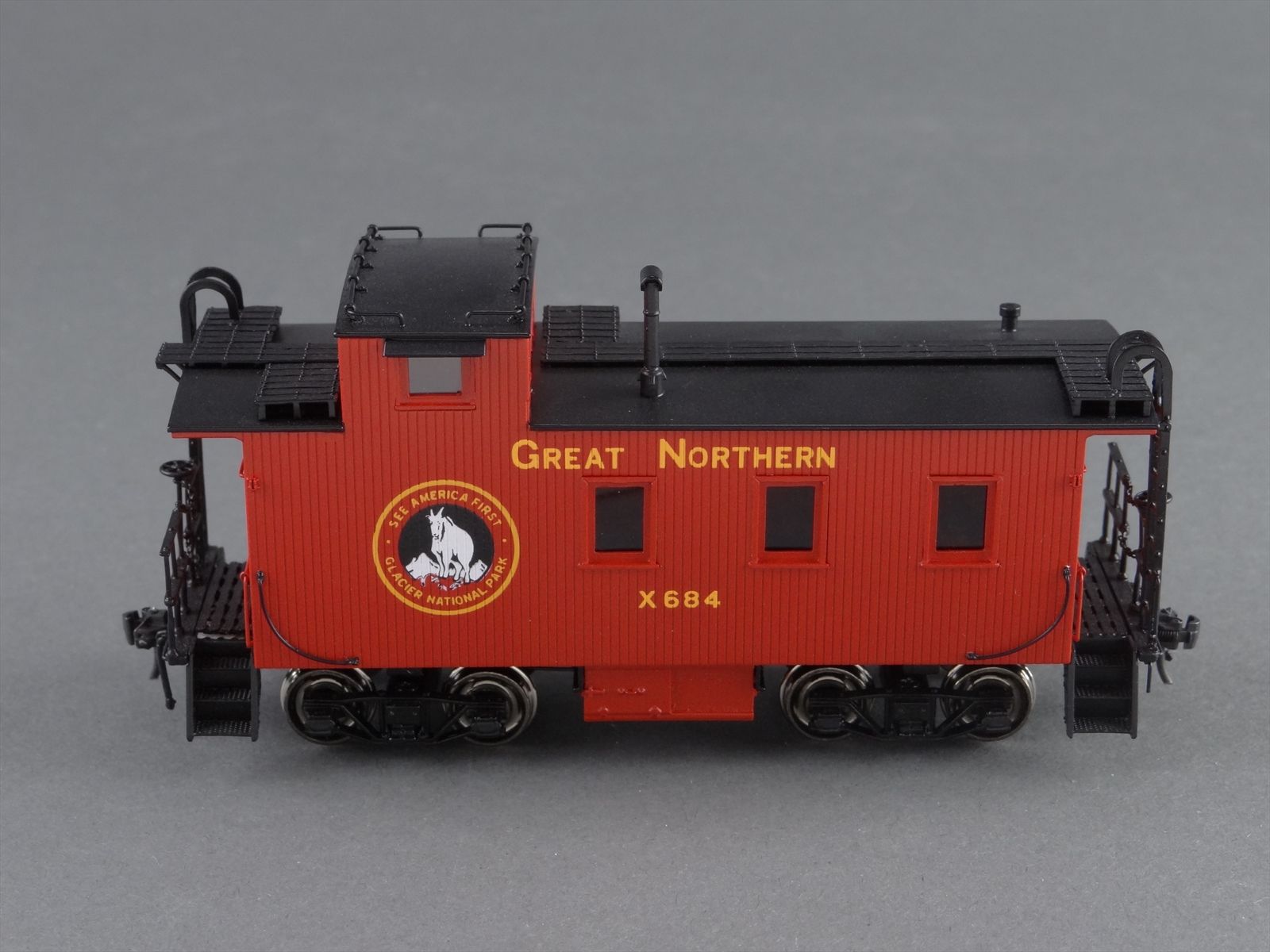 HO Brass Model Train - CIL 2231.1 GN Great Northern 25' Wood Caboose # ...