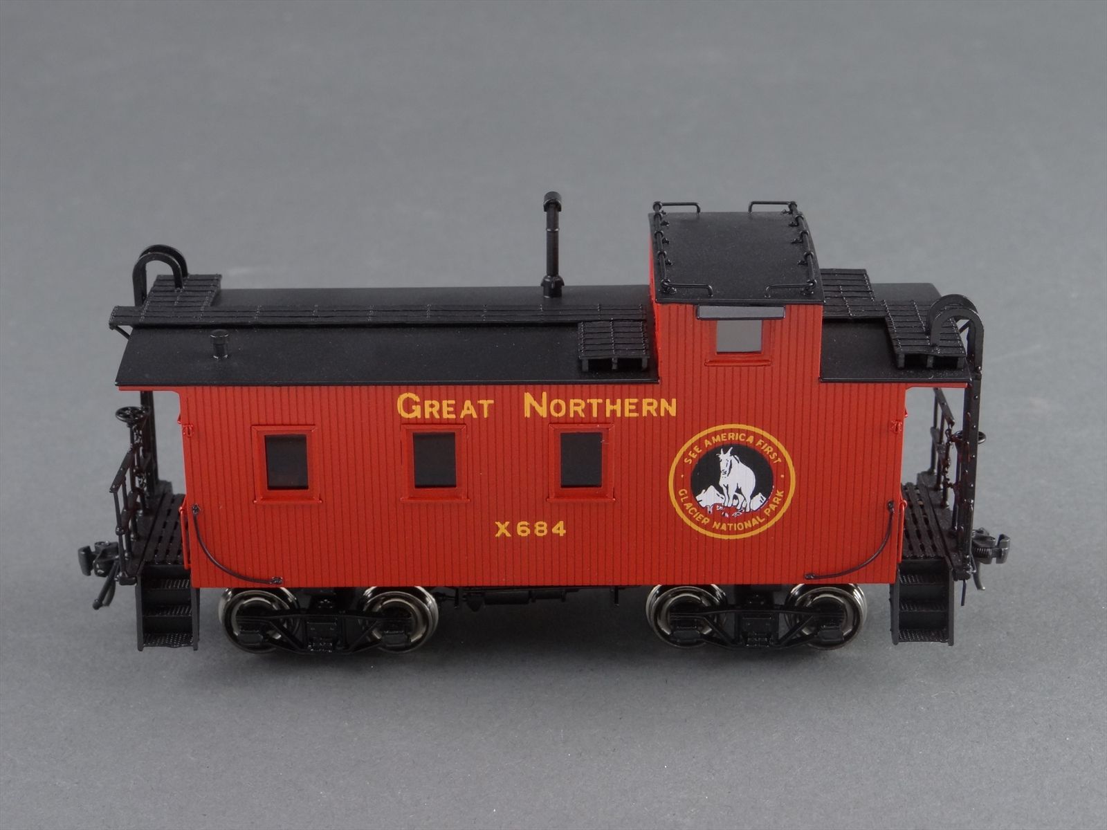 HO Brass Model Train - CIL 2231.1 GN Great Northern 25' Wood Caboose # ...