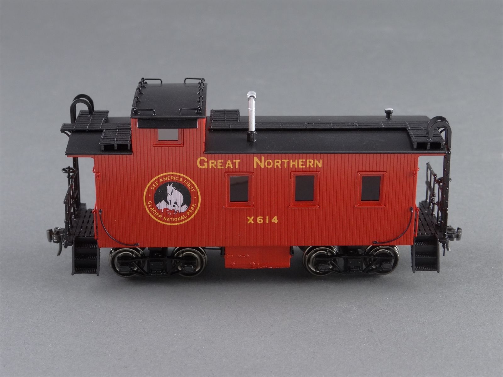 HO Brass Model Train - CIL 2232.1 GN Great Northern 25' Wood Caboose # ...