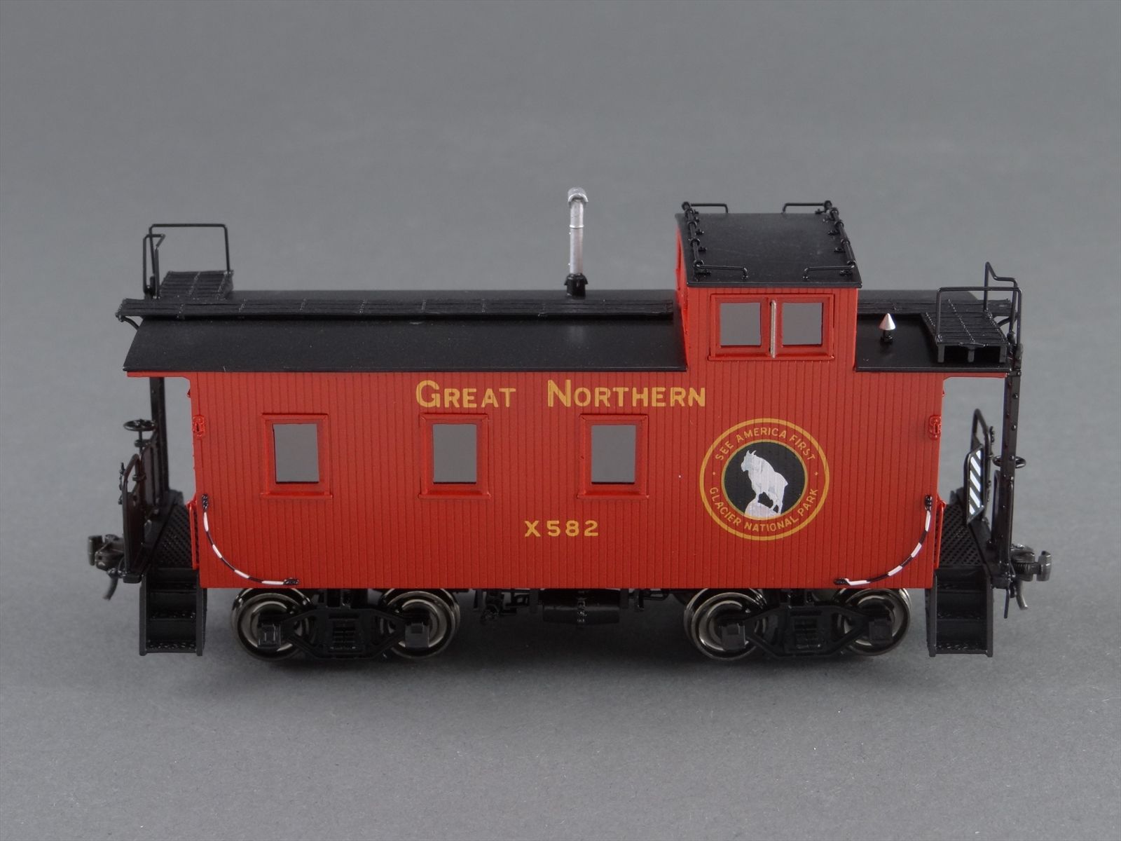 HO Brass Model Train - CIL 2233.1 GN Great Northern 25' Wood Caboose # ...