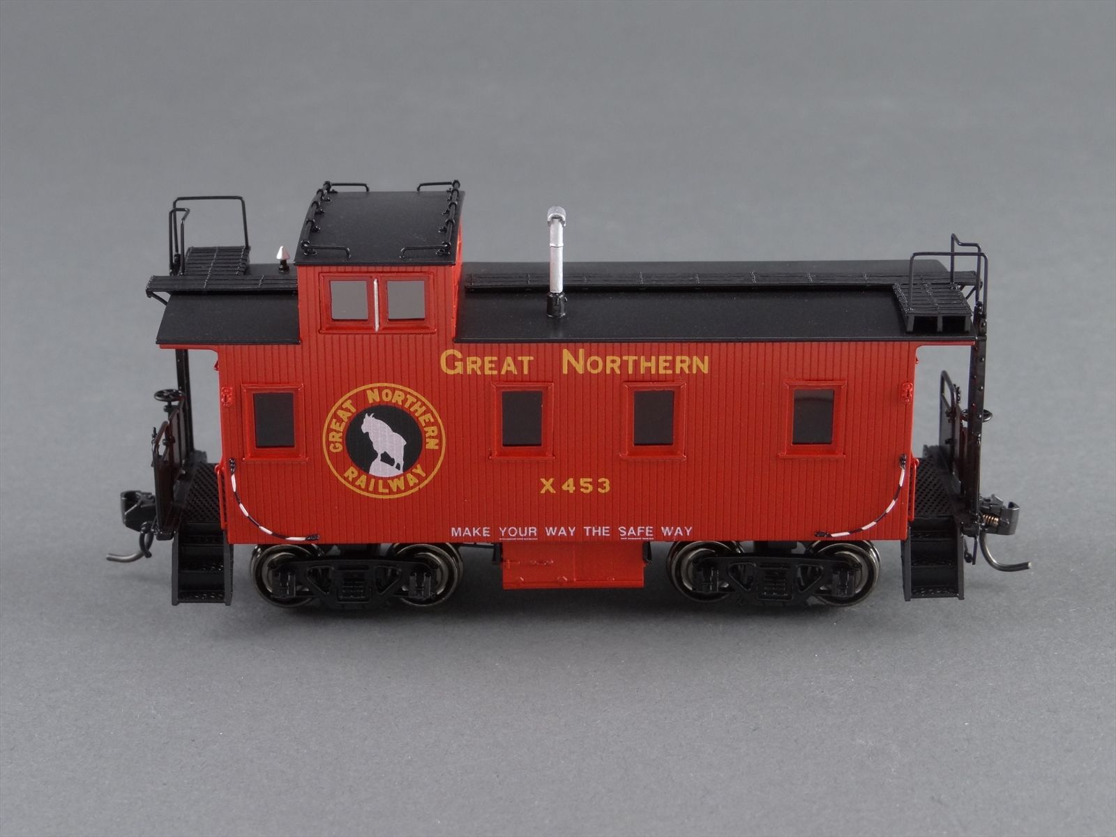 HO Brass Model Train - CIL 2235.1 GN Great Northern 25' Wood Caboose #X453 - Later Version