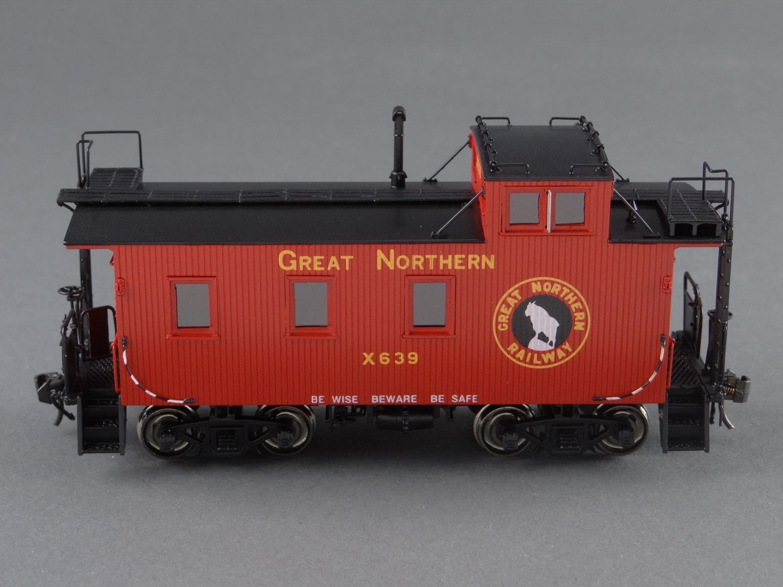 HO Brass Model Train - CIL 2241.1 GN Great Northern 25' Wood Caboose #X639 - Later Version