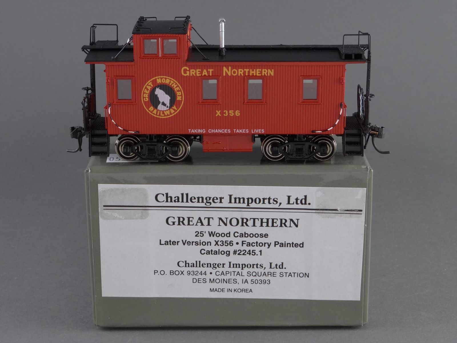 HO Brass Model Train - CIL 2245.1 GN Great Northern 25' Wood Caboose # ...