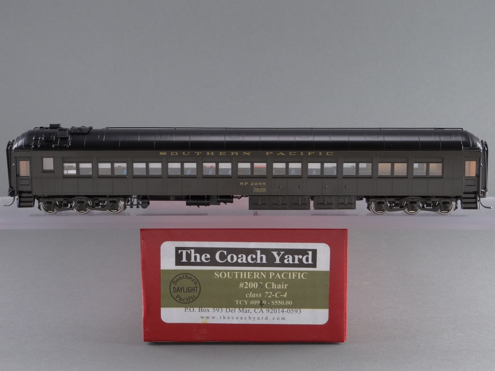 HO Brass Model Train - TCY 0949 Coach Yard SP Daylight Olive Chair Car ...