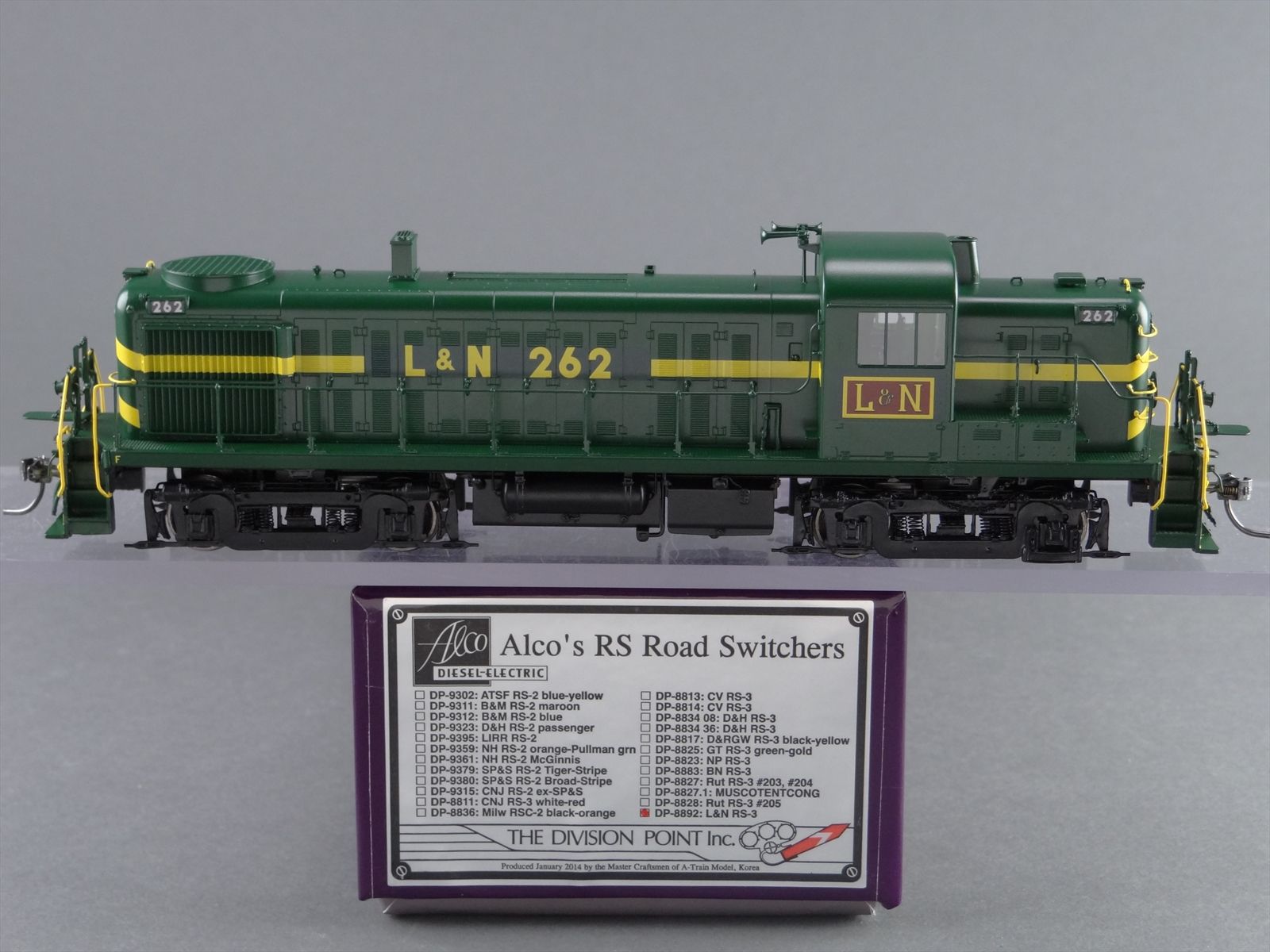 HO Brass Model Train - DP Alco RS Road Switcher L&N RS-3 Road #262 ...